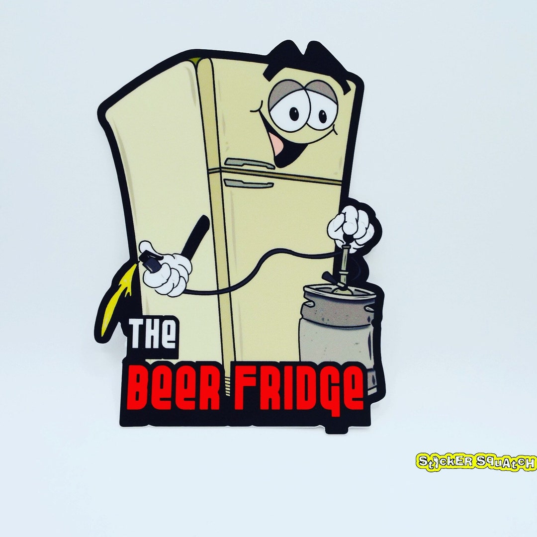 Beer Fridge 4” Premium Vinyl Sticker - Etsy
