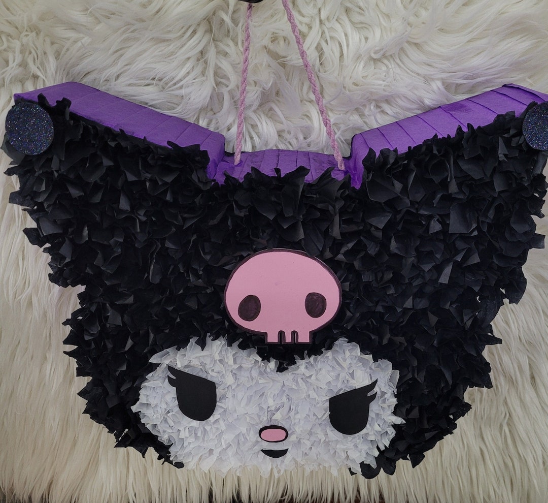 Hello Cute Kitty Kuromi Birthday Traditional Piñata Purple - Etsy