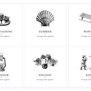 HOME STORAGE LABELS | Printable | Digital Download | 4 X 4 | Engraved ...