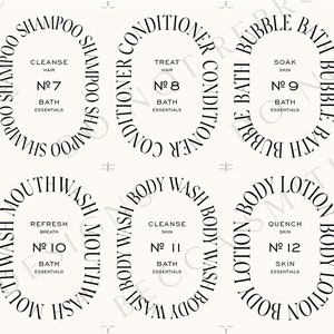 BATHROOM LABELS | PDF | Digitaldownload | Printable | Home Organization ...