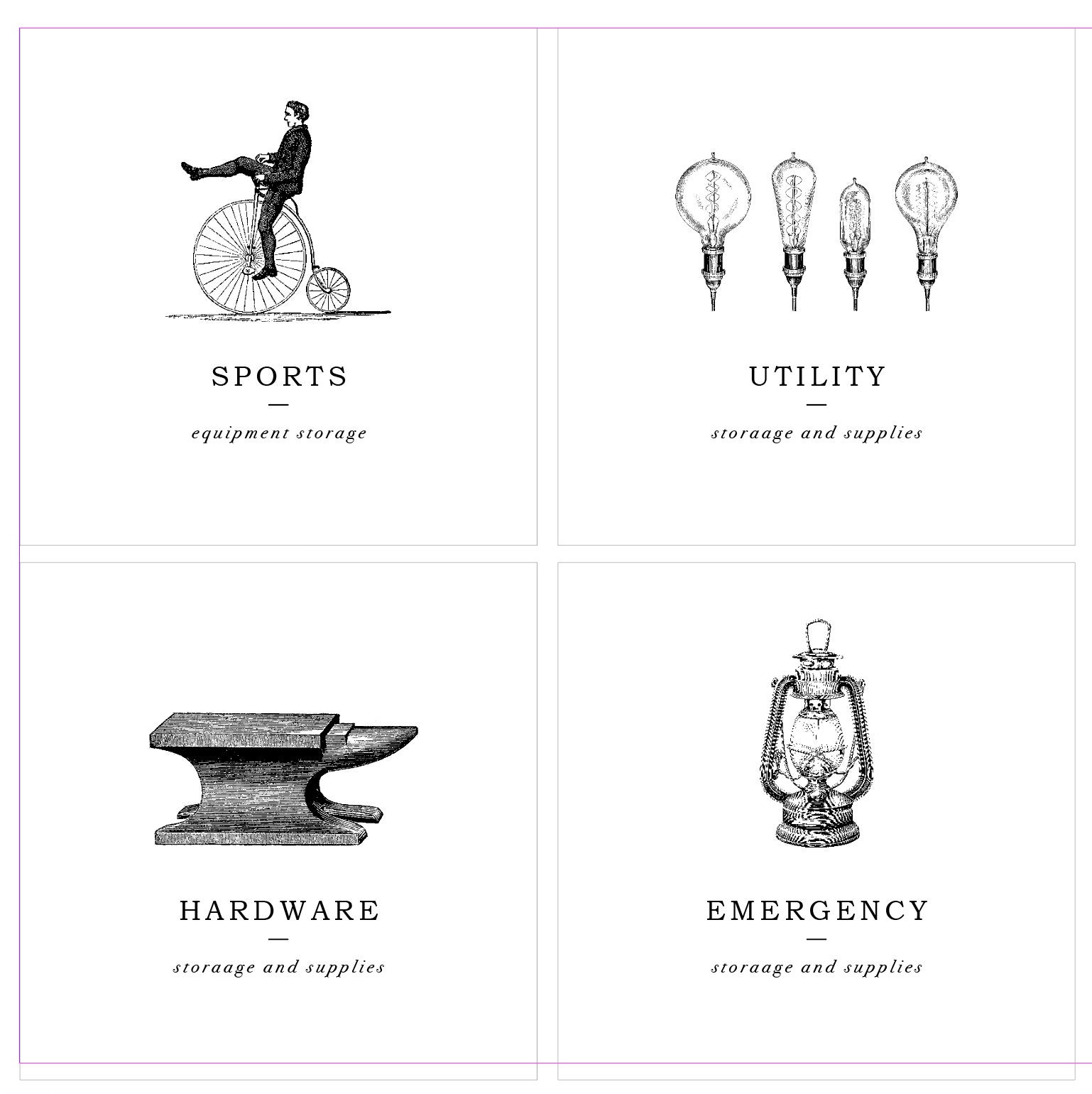 HOME STORAGE LABELS | Printable | Digital Download | 4 X 4 | Engraved ...