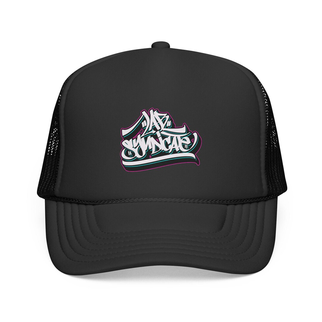 Graffiti Logo Trucker Cap | Streetwear Mesh Snapback - Etsy