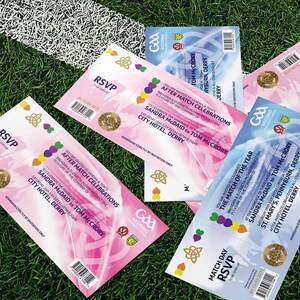 GAA Invitation - GAA Match Ticket Themed Wedding & Party Invitation ...