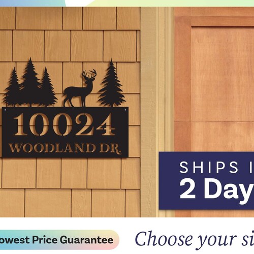 Custom Rustic Metal Address Sign Wilderness Sign Metal House - Etsy