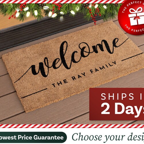Custom Welcome Mat-personalized Welcome Mat-front Porch - Etsy