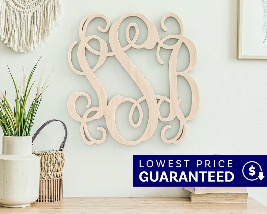 Traditional Wooden Monogram Letters Large Wooden Monogram - Etsy