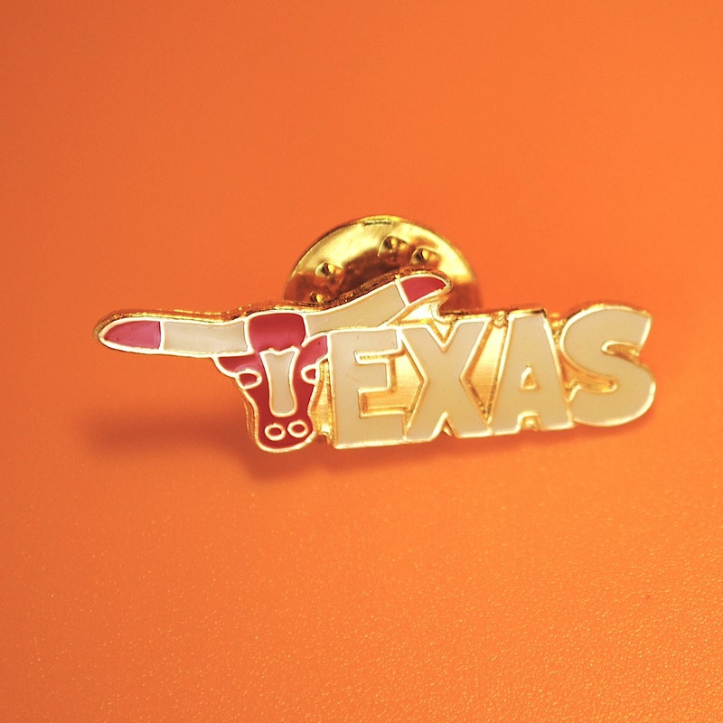 Texas Enamel Pin - Etsy