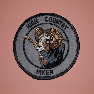 High Country Hike Hiker PCT Trail Ram Goat Oversized Vintage Patch ...