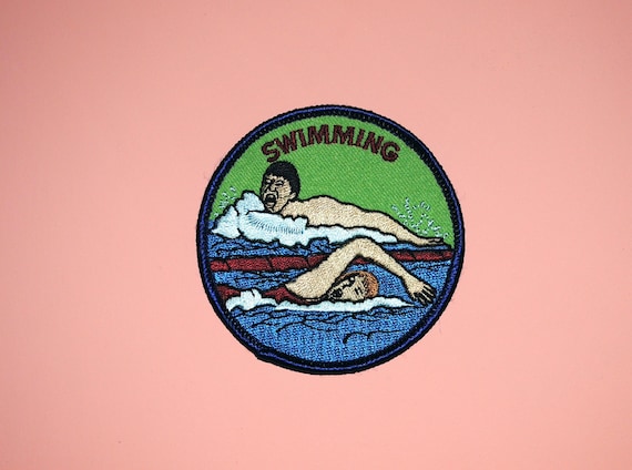 Swimming Olympic Scout Embroidered Patch - Gem