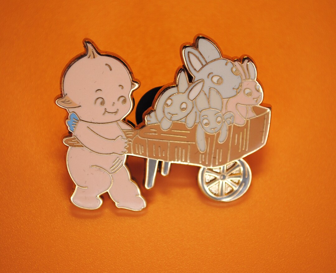 Kewpie Bunny Easter Jesco Vintage Enamel Lapel Pin - Etsy