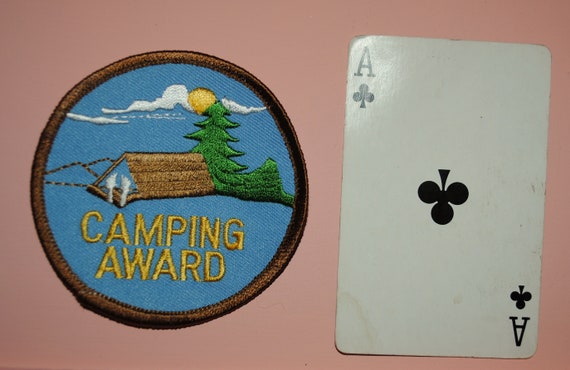 Camping Award Camper Camp Tent Vintage Scout Patch - Gem