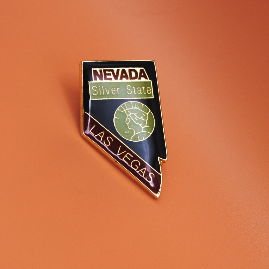 Nevada the Silver State USA Las Vegas Enamel Lapel Pin - Etsy