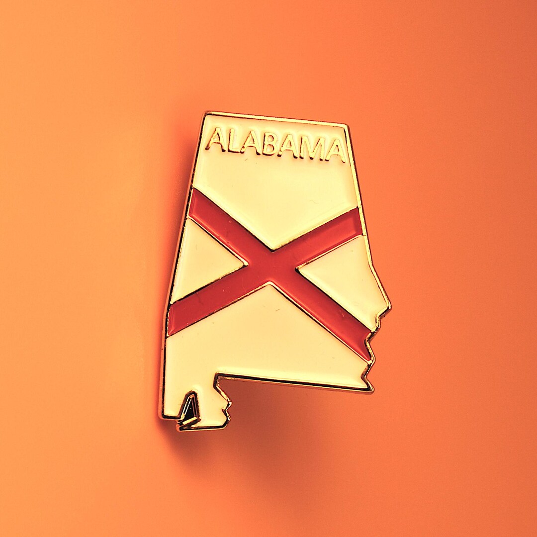 Alabama Flag Enamel Lapel Pin - Etsy