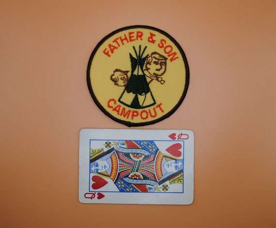 Father and Son Campout Vintage Boy Scout Patch - Gem