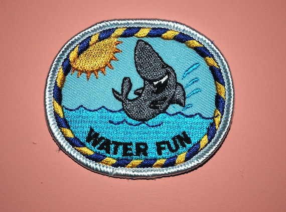 Water Fun Shark Beach Summer Patch - Gem