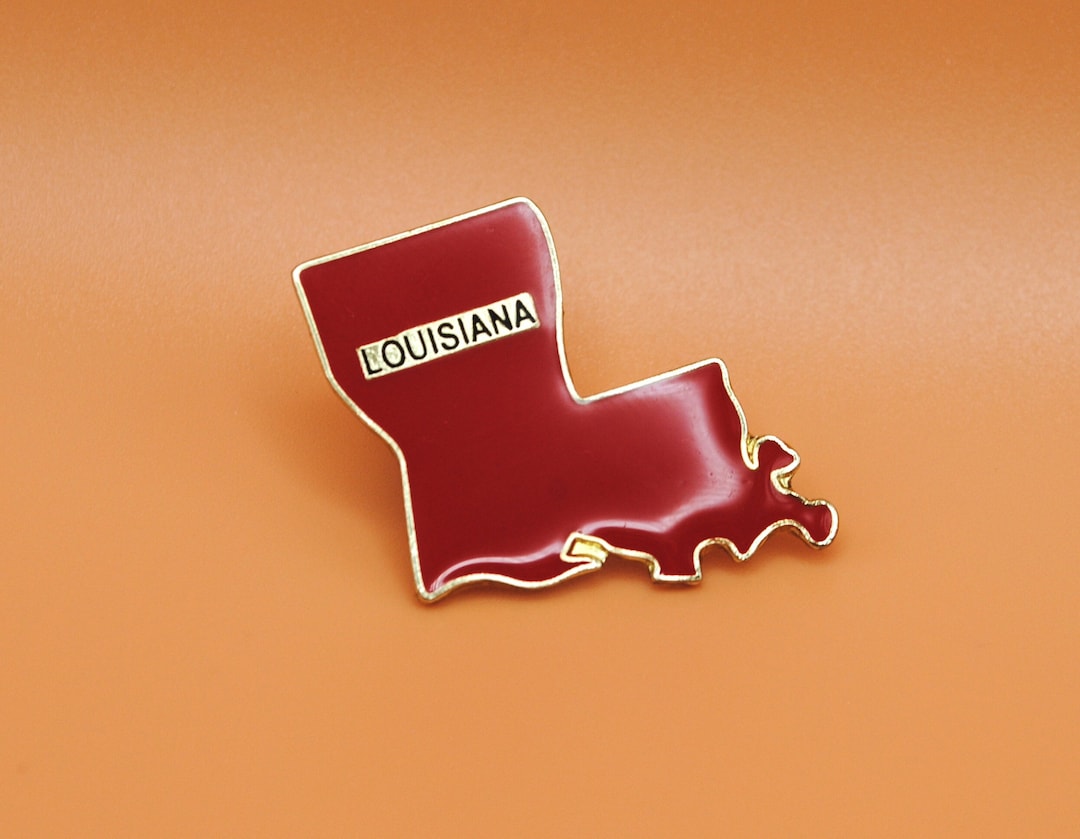 Louisiana New Orleans Red Enamel Lapel Pin - Etsy