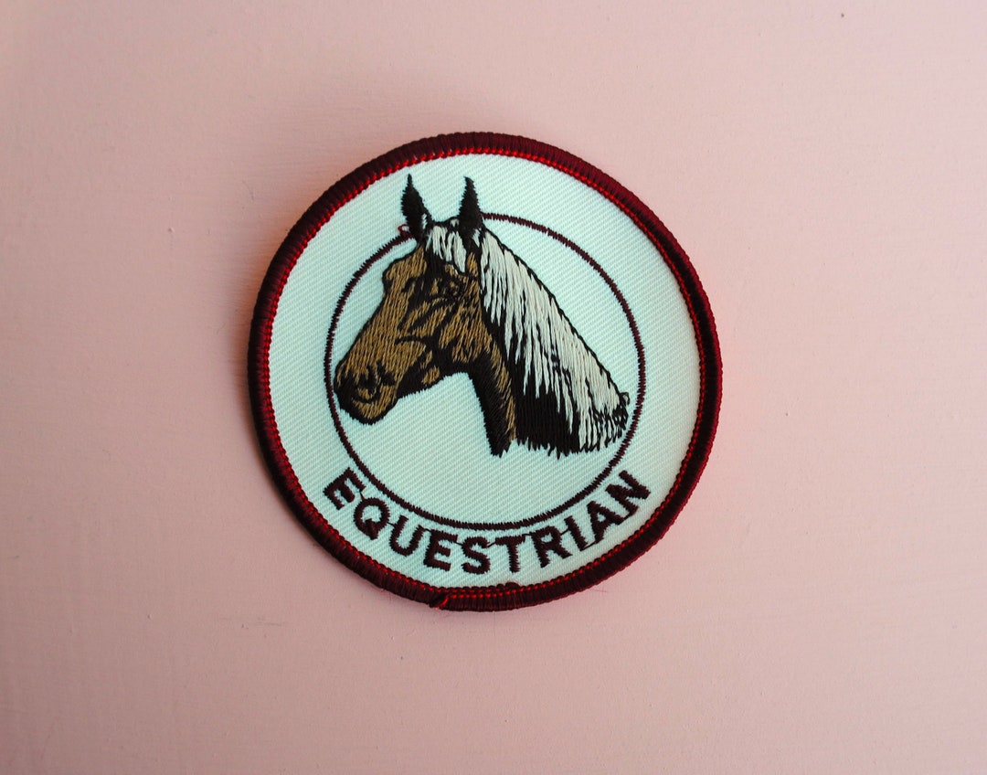Vintage Equestrian Horse Circle Patch - Etsy