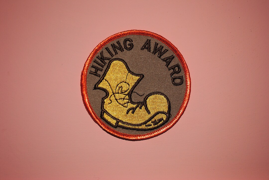 Hiking Boot Hiker Trail Award Vintage Patch - Etsy