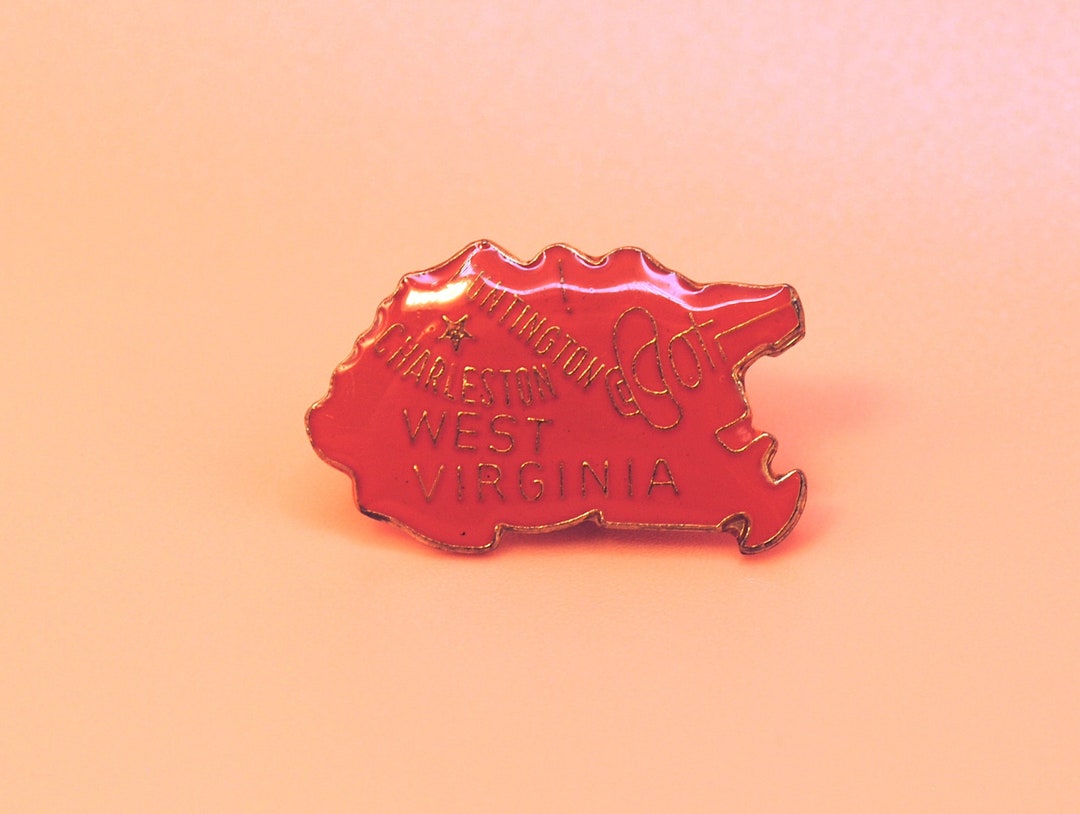 West Virginia WV USA Vintage Enamel Lapel Pin - Etsy