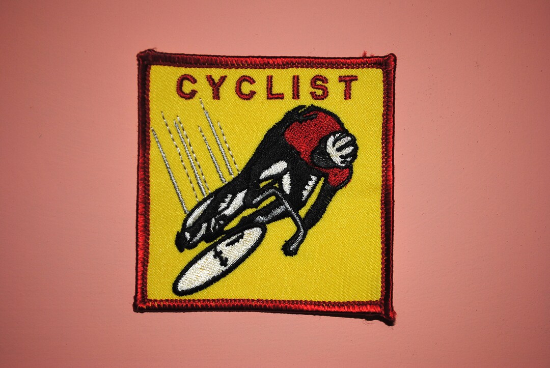 Cyclist Biker Bike Biking Vintage Patch - Etsy