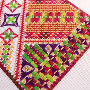 Canvaswork Embroidery Design - Perfectly Pretty - INSTANT DOWNLOAD - Etsy