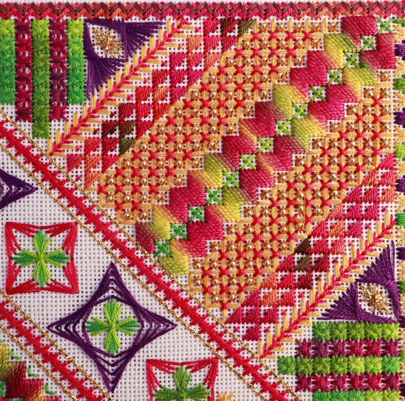 Canvaswork Embroidery Design Perfectly Pretty INSTANT - Etsy