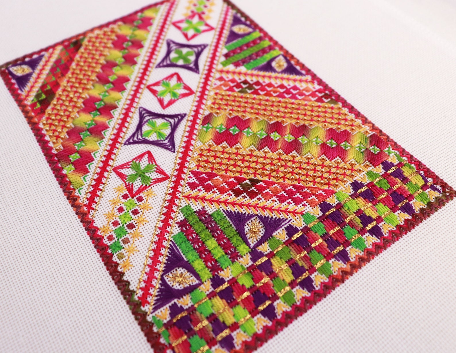 Canvaswork Embroidery Design Perfectly Pretty INSTANT - Etsy