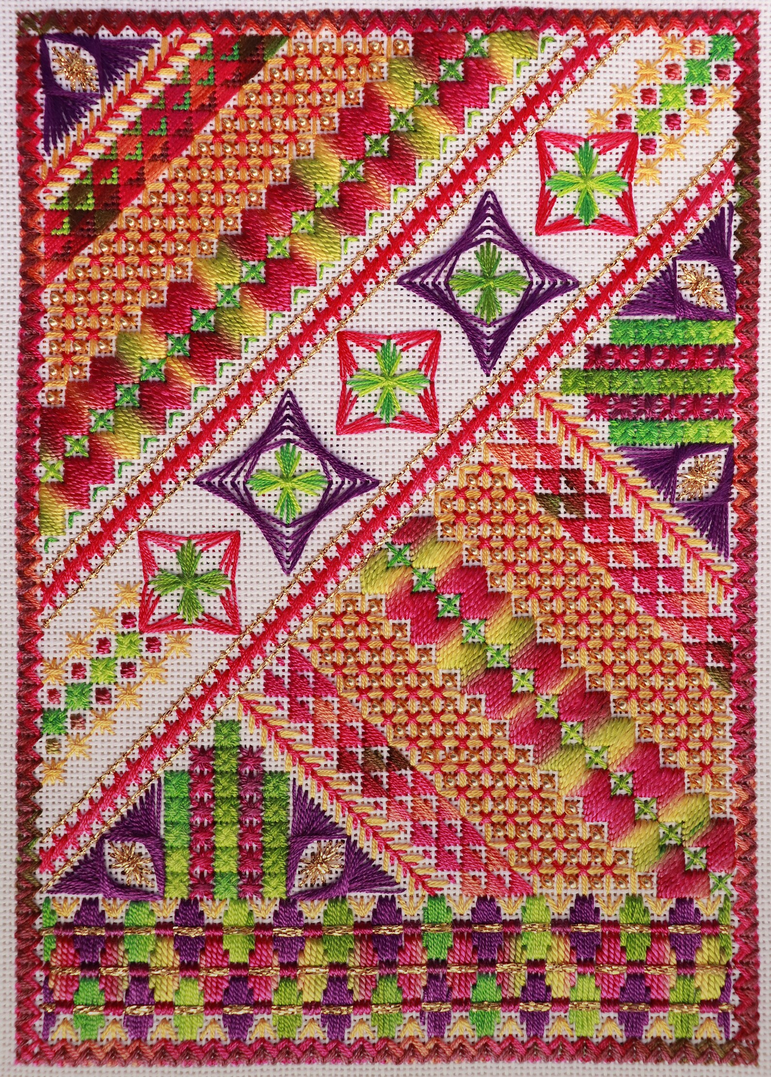 Canvaswork Embroidery Design Perfectly Pretty INSTANT - Etsy