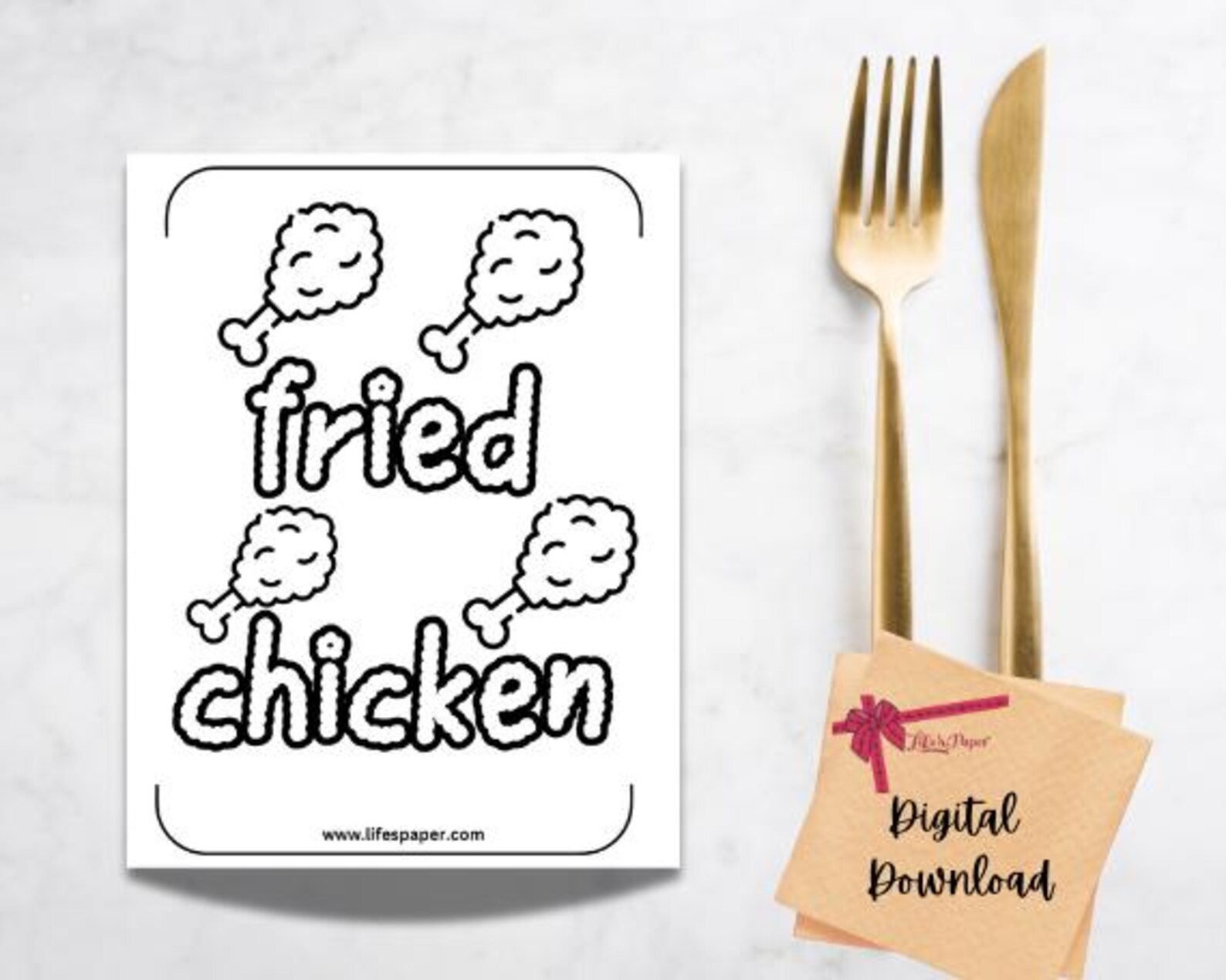 Fried Chicken Coloring Page, Soul Food Art, Black Culture Activity ...