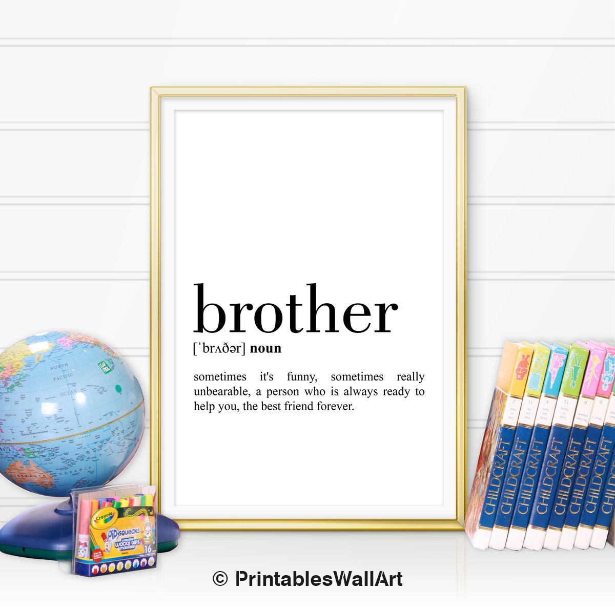 Brother Definition Print Brother Printable Poster Brother | Etsy