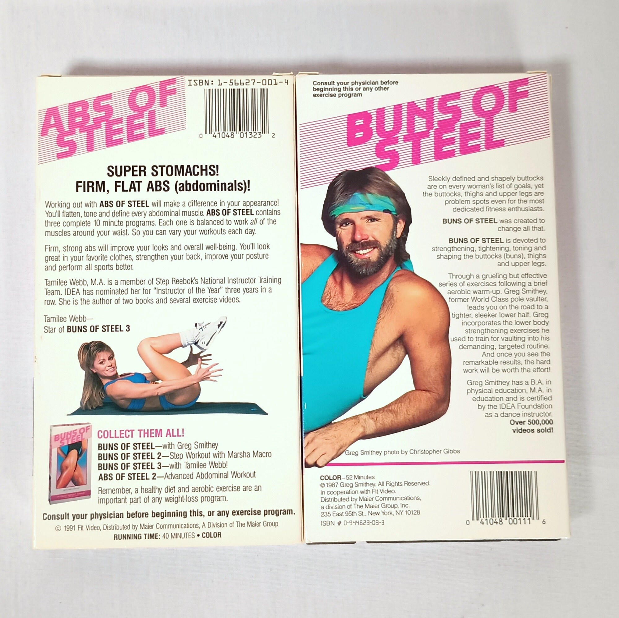 Buns of Steel, Abs of Steel Exercise VHS 2 Videotapes Greg Smithey ...