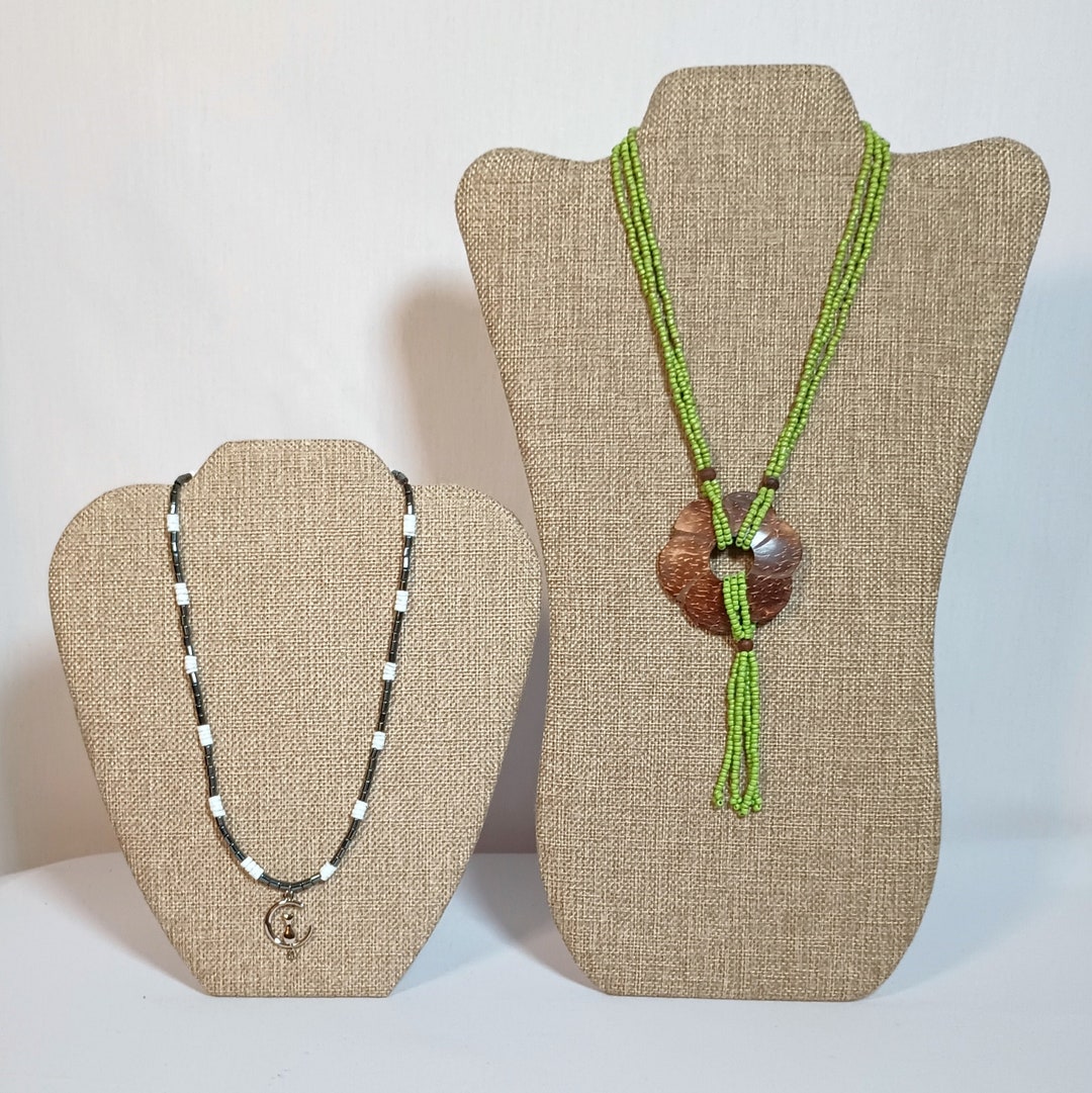 Set of 2 Linen Easel Necklace Displays Store, Counter, Trade Show ...