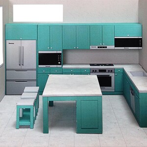 Kitchen 002 DIY Miniature Paper Craft - Etsy