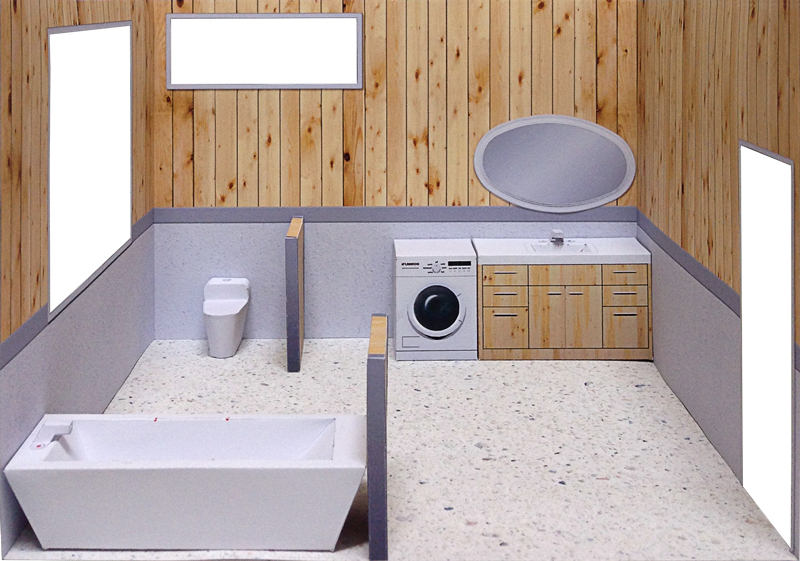 Bathroom 002 DIY Miniature Paper Craft - Etsy