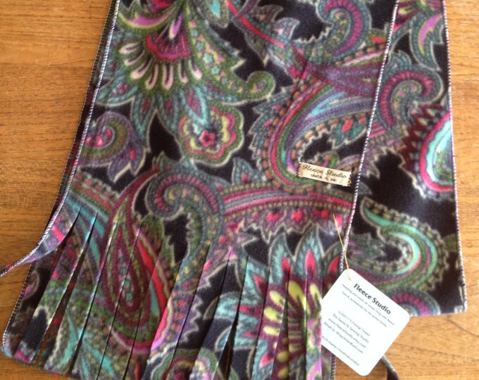 Polartec® Fleece Scarf With Fringe - Etsy