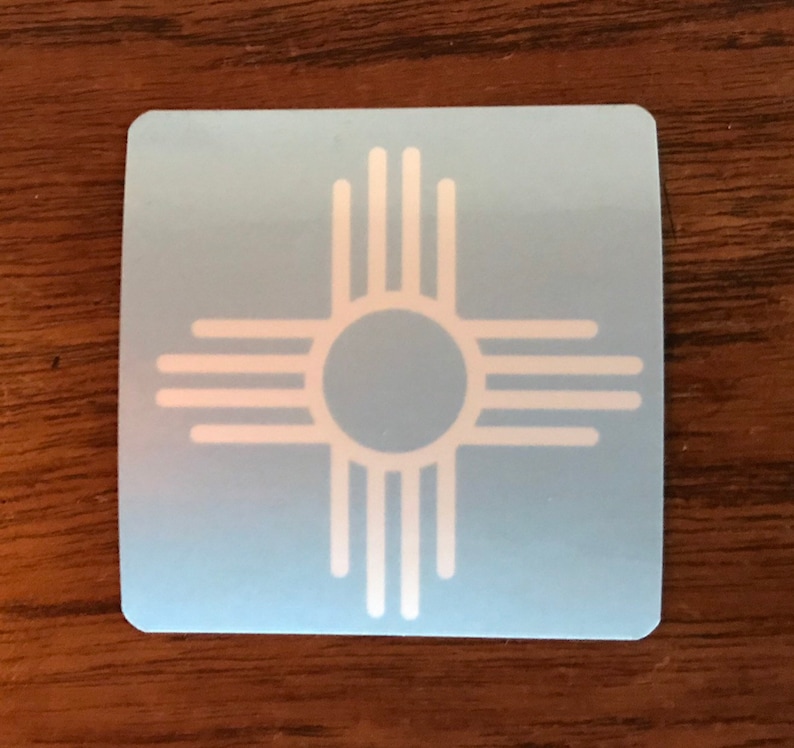 Zia Sun Symbol Sticker Zia Sacred Sun Symbol Poly Sticker - Etsy