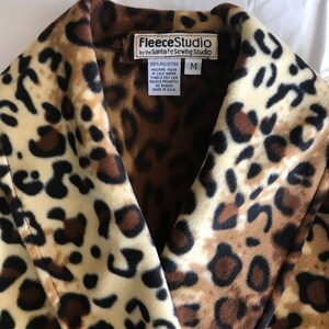 Fleece Bathrobe in Cheetah Print, Long Robe, Women's Robe, Gifts for ...