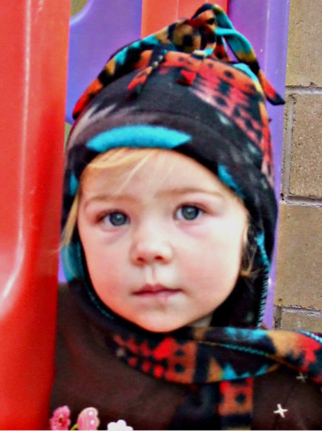 Fleece Hat For Kids Children s Wrap a hat Black Canyon Etsy