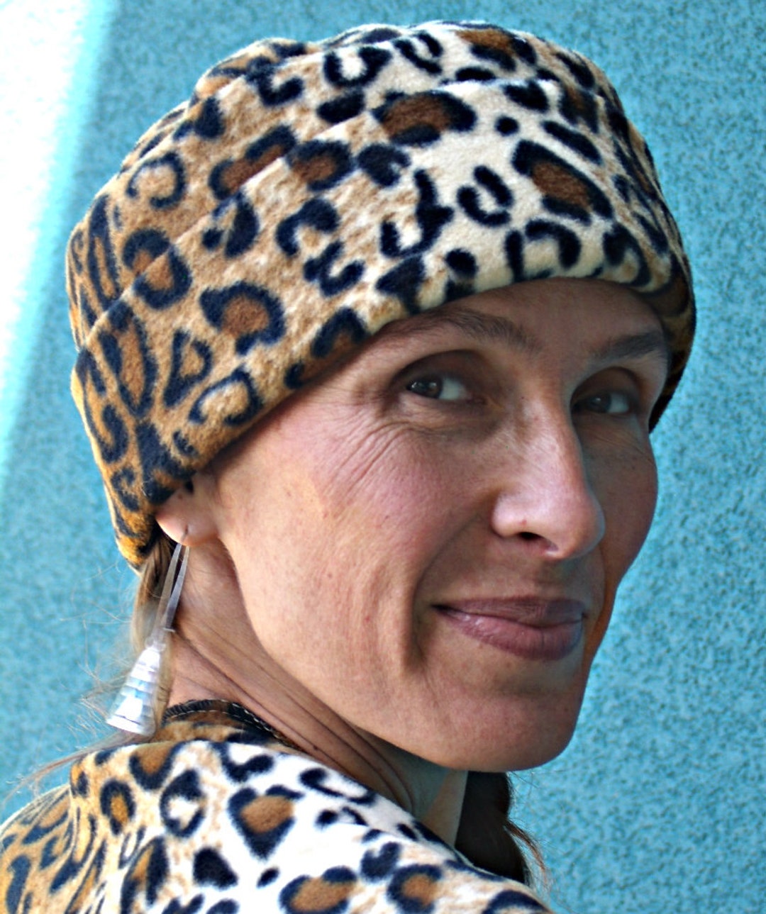 Fleece Hat in Cheetah Print,fleece Winter Hat for Adults, Gifts for ...