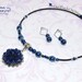 Navy Blue Jewelry Set Navy Blue Statement Necklace Navy Blue - Etsy