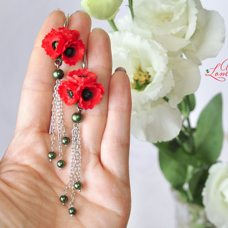 Poppy Earrings - Etsy UK