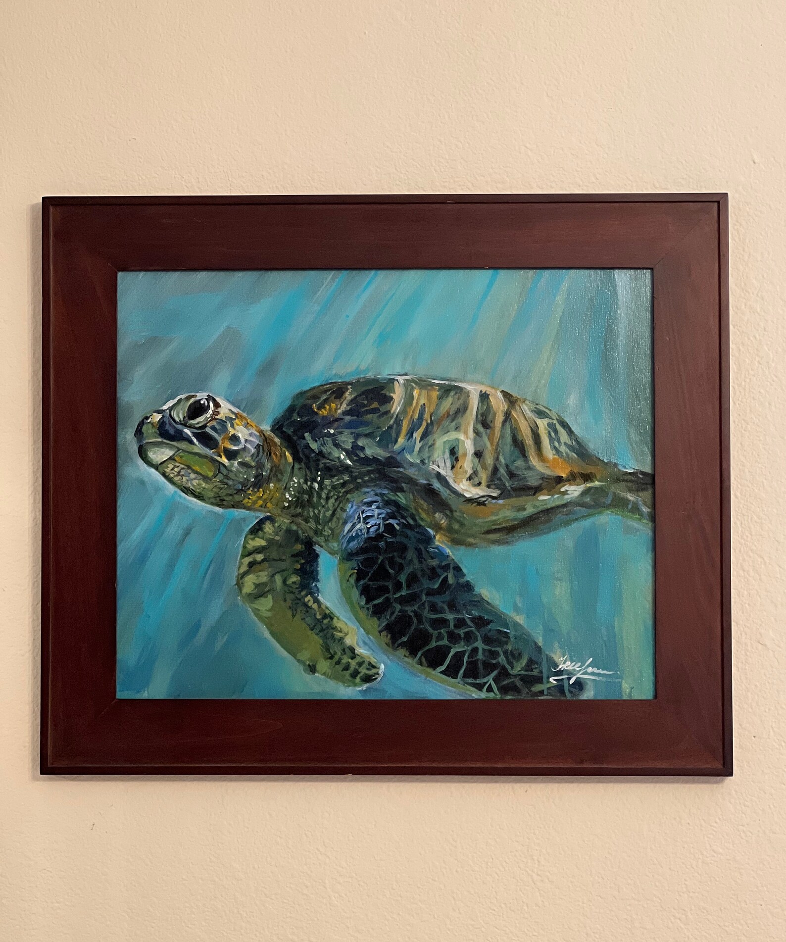 Sea Turtle Original Acrylic Painting - Etsy