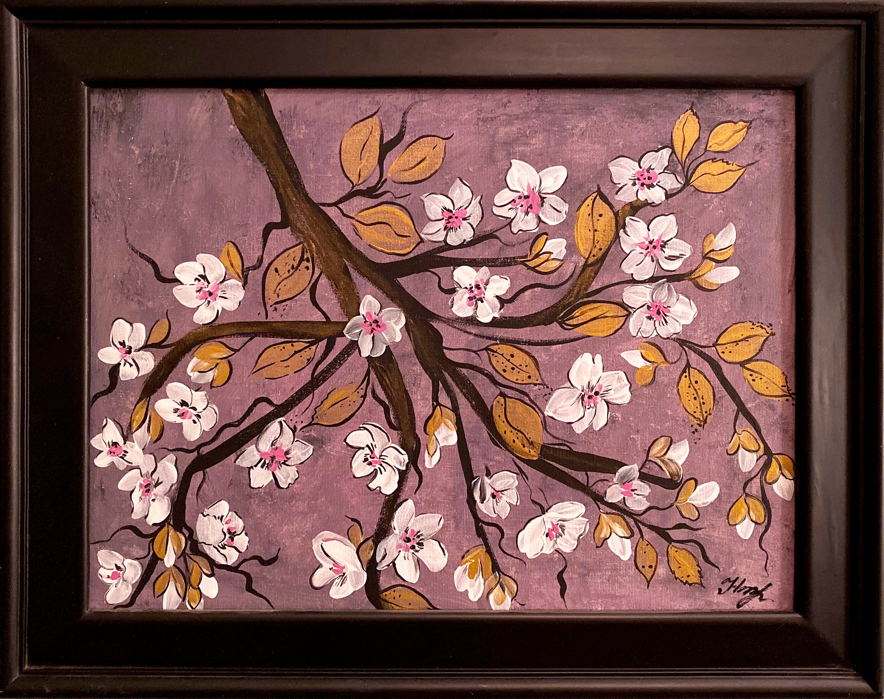 Sakura Acrylic Painting Modern Tree Wall Art Blooming Tree - Etsy