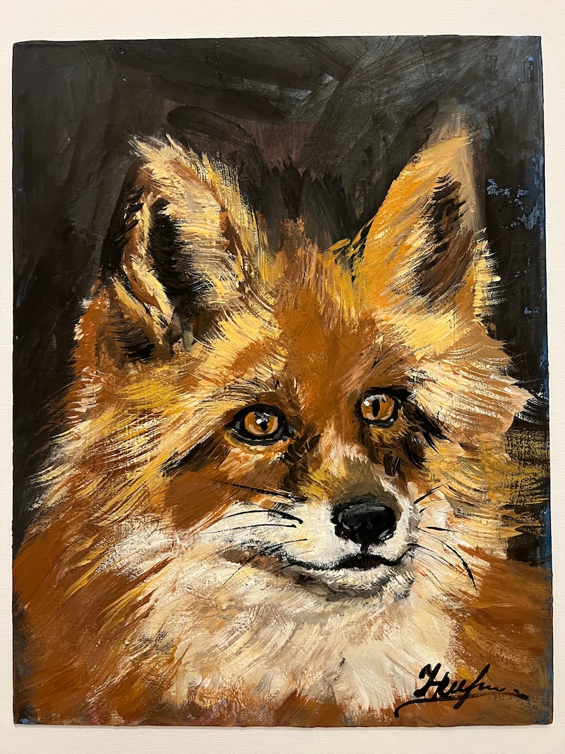 Acrylic Painting Red Fox - Etsy