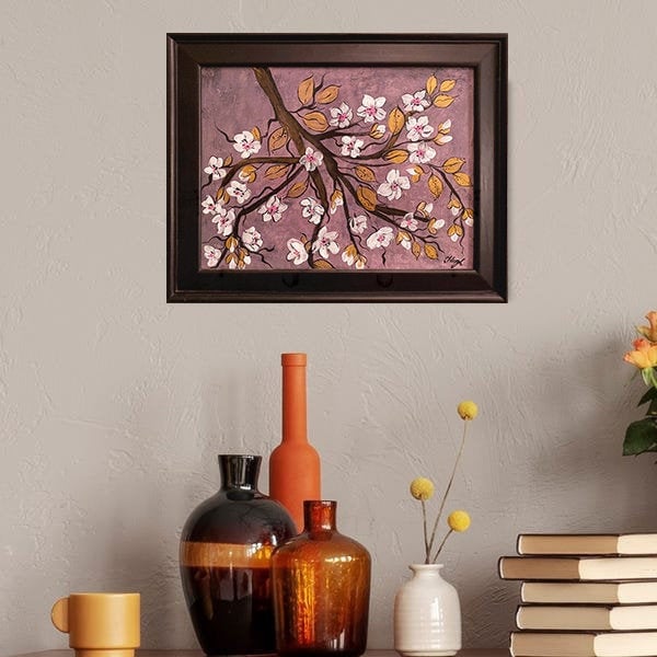Sakura Acrylic Painting Modern Tree Wall Art Blooming Tree - Etsy