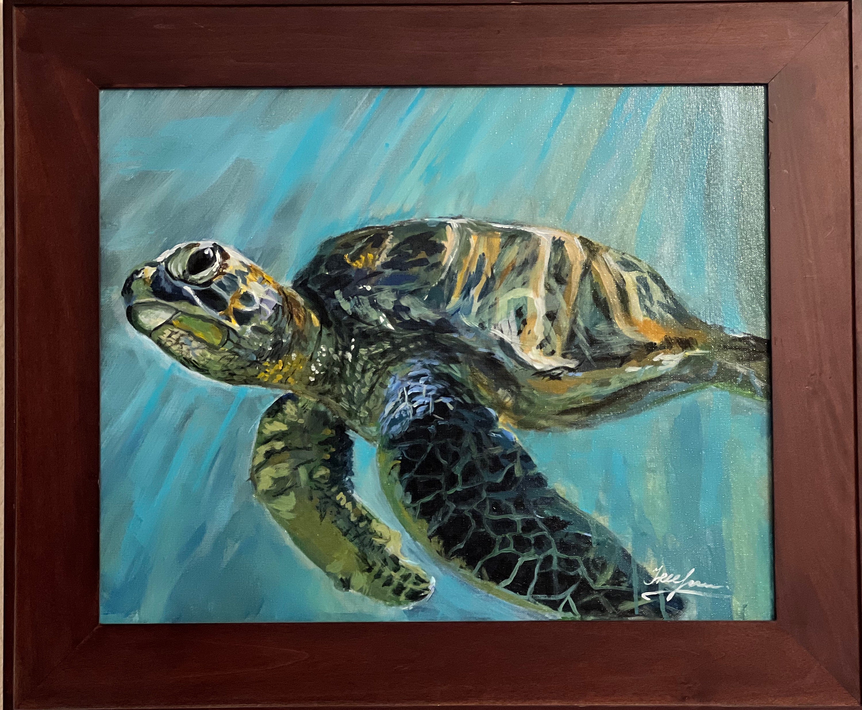 Sea Turtle Original Acrylic Painting - Etsy