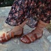 Handmade Greek Real Leather Gladiator Lace up Sandals, Dalida Sandals ...