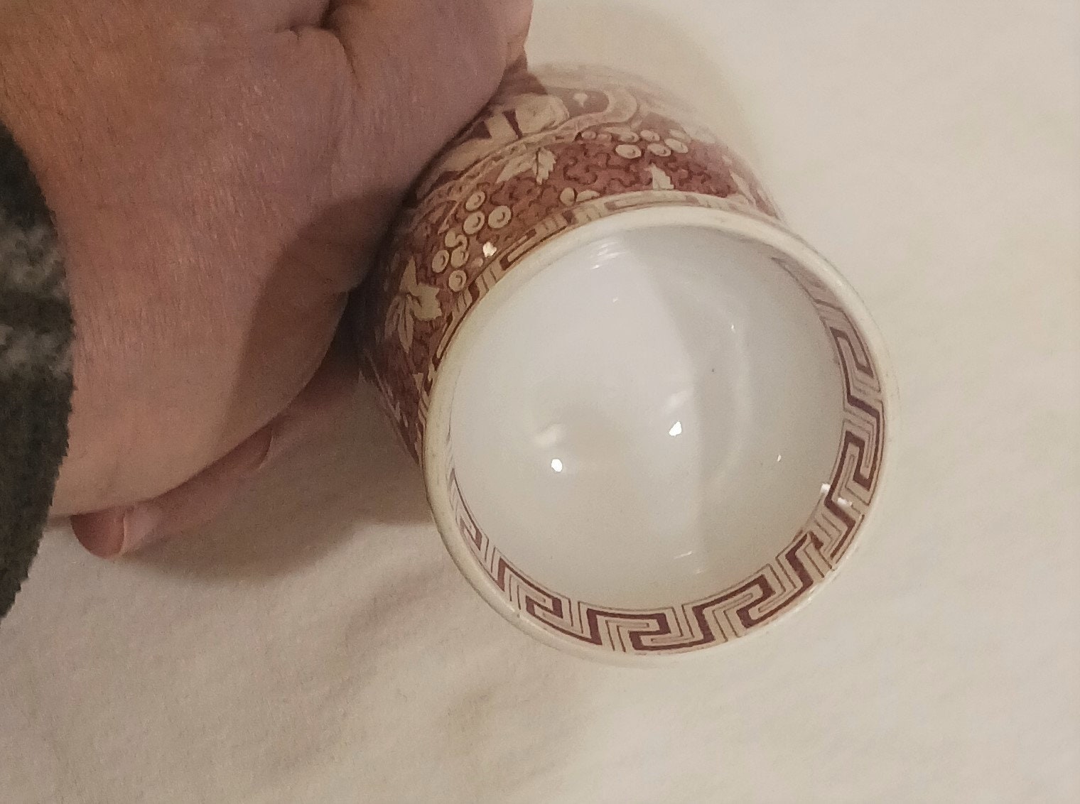 RARE Antique Spode Red Greek Pattern Double Egg Cup / - Etsy