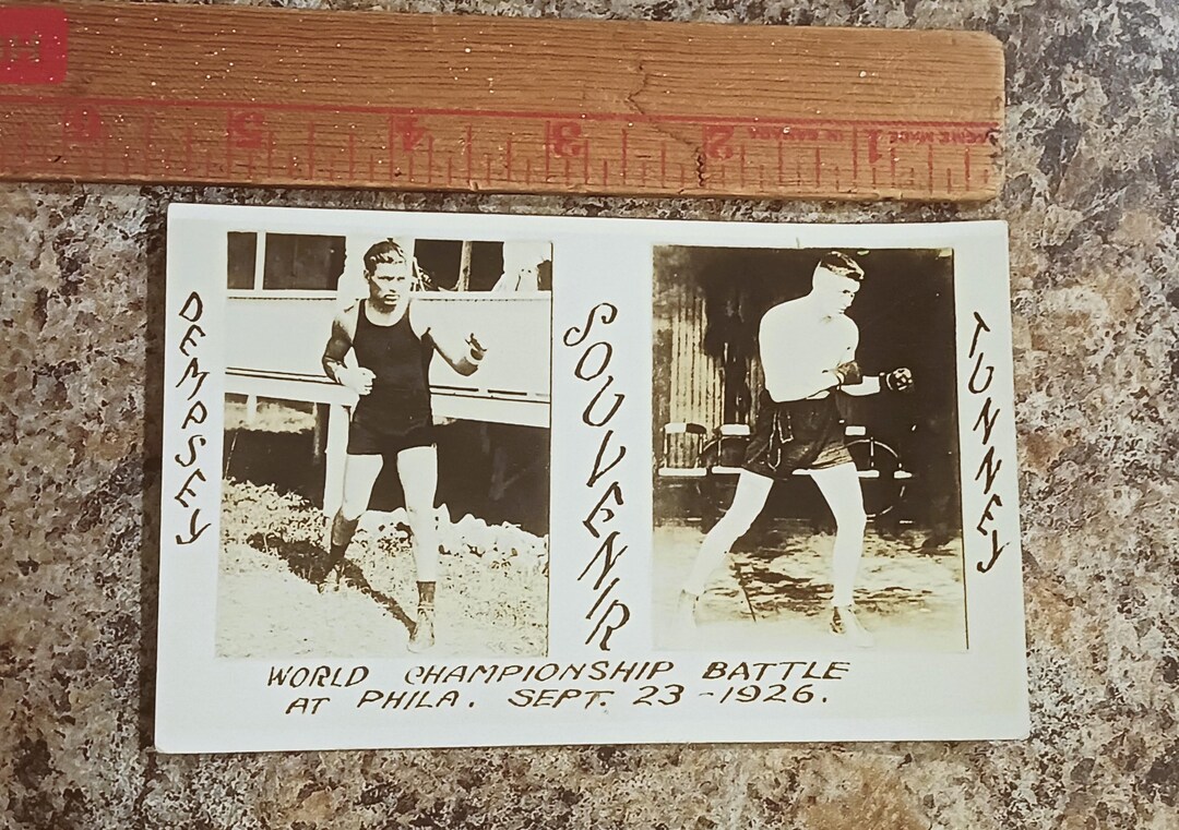 Jack Dempsey Gene Tunney Boxing World Championship Sept 23 1926 Vintage ...