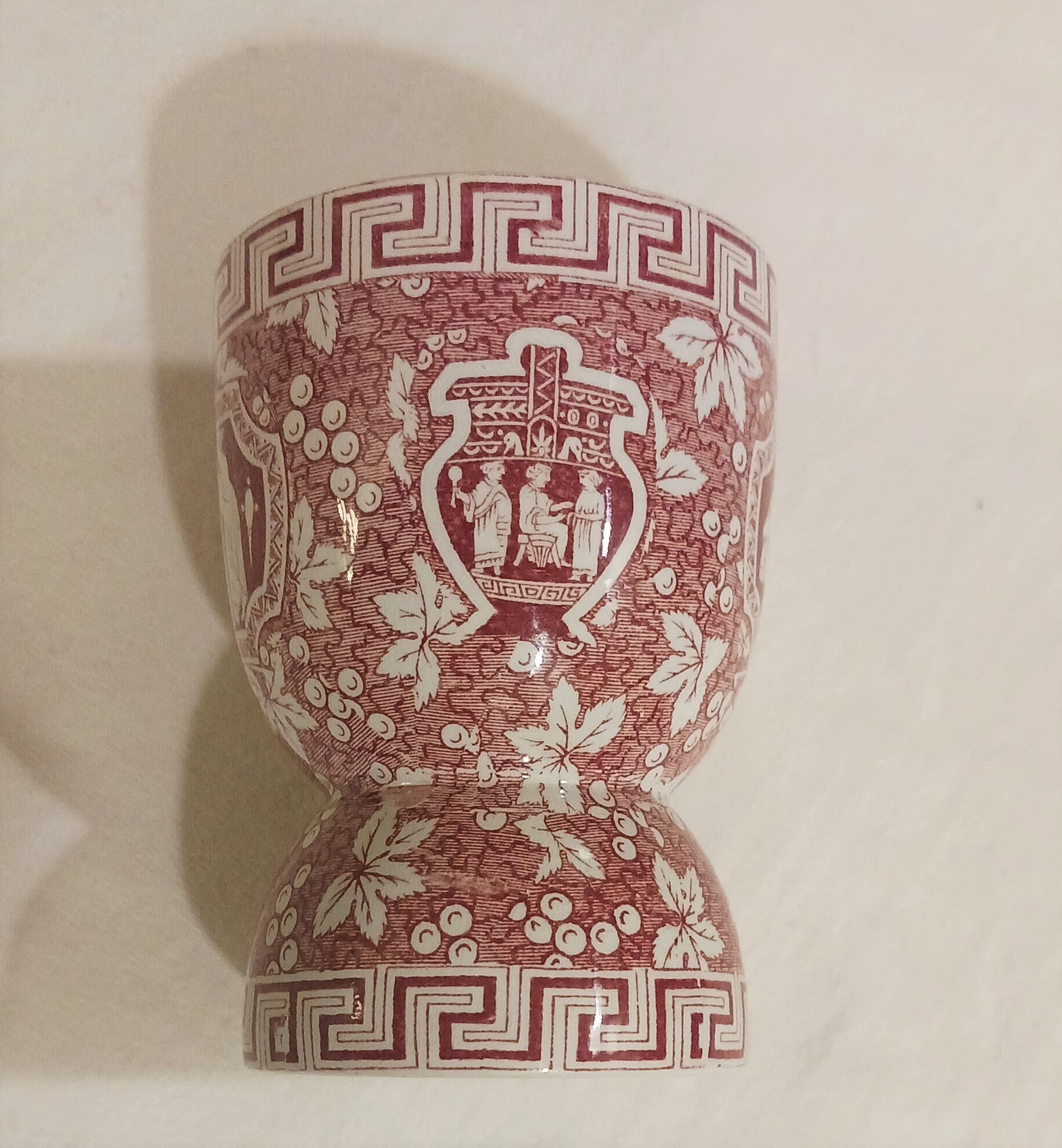 RARE Antique Spode Red Greek Pattern Double Egg Cup / - Etsy